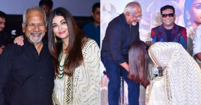 Watch: Aishwarya Rai Heartfelt Gesture As She Touches Mani Ratnam's Feet